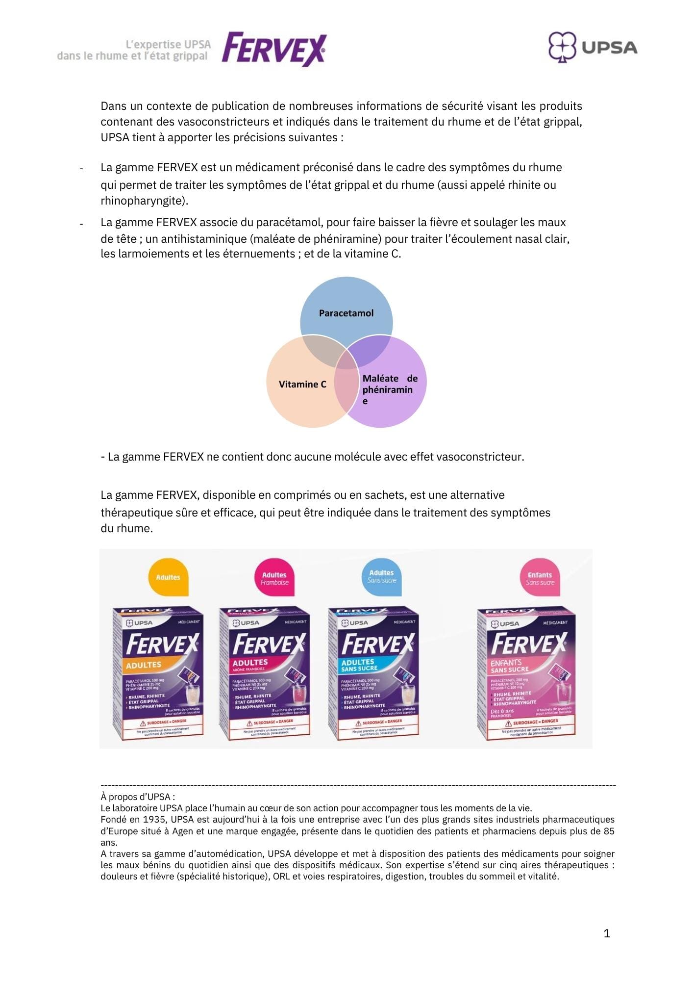 Fervex Communiqué - Scott Health
